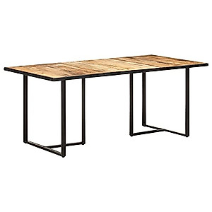 AJSEOYBS Large Dining Table,Industrial Rustic Kitchen Dining Room Table, Dinner Table for Kitchen, Living Room,Dining Table 70.9" Rough Mango Wood