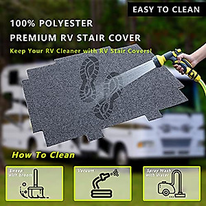 Homeon Wheels Larger Aluminum RV Steps, Adjustable Height Aluminum Folding Platform Step with Non-Slip Rubber Feet RV Stair Cover, Keep RV Cleaner and Safer-Supports Up to 1500 lbs
