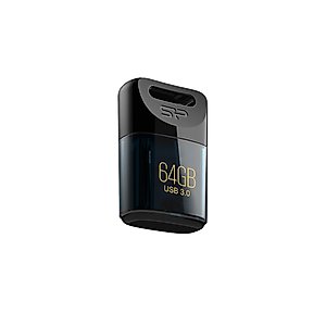 SP Silicon Power 64GB USB 3.2 (Compatible with USB3.1/USB3.0/USB2.0), Small, Waterproof, Dustproof, Shockproof, Mac Compatible, Jewel J06 SP064GBUF3J06V1D