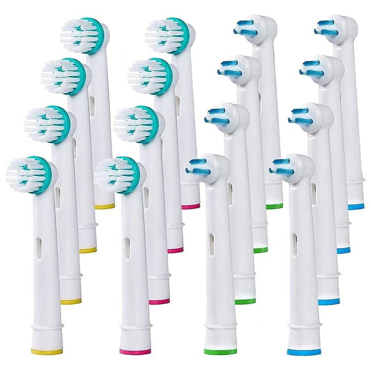 Replacement Toothbrush Heads for Oral B Braun - Ortho and Power Tip Brush Heads Compatible with Oralb Electric Toothbrush - Good for Braces, Crowns, Bridges 20 Pk. Fit The Oral-B Pro 1000, Kids Plus