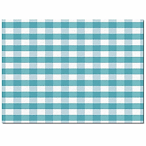 Teal Checkered Area Rugs for Living Room/Bedrooom, 2'x3' Area Rug Non-Slip, Farmhouse Aqua White Buffalo Plaid Kids Room Area Rug Washable Accent Floor Carpet Runner Indoor Outdoor
