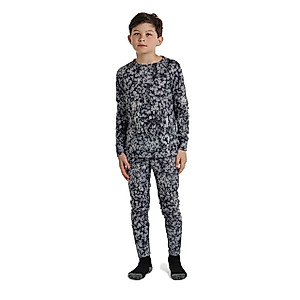 Burton Kids Lightweight Base Layer Set, Aerial Pines, Small