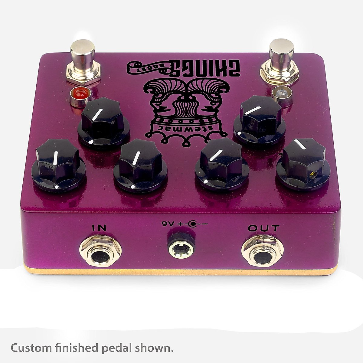 StewMac Two Kings Boost Pedal Kit With White Enclosure, 9 Volt Battery, and DC Powered, Based on the King Of Tone