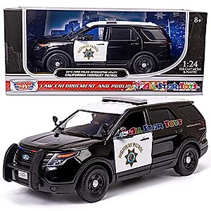 Motormax 1/24 CHP California Highway Patrol B&W Ford PI Utility Police SUV