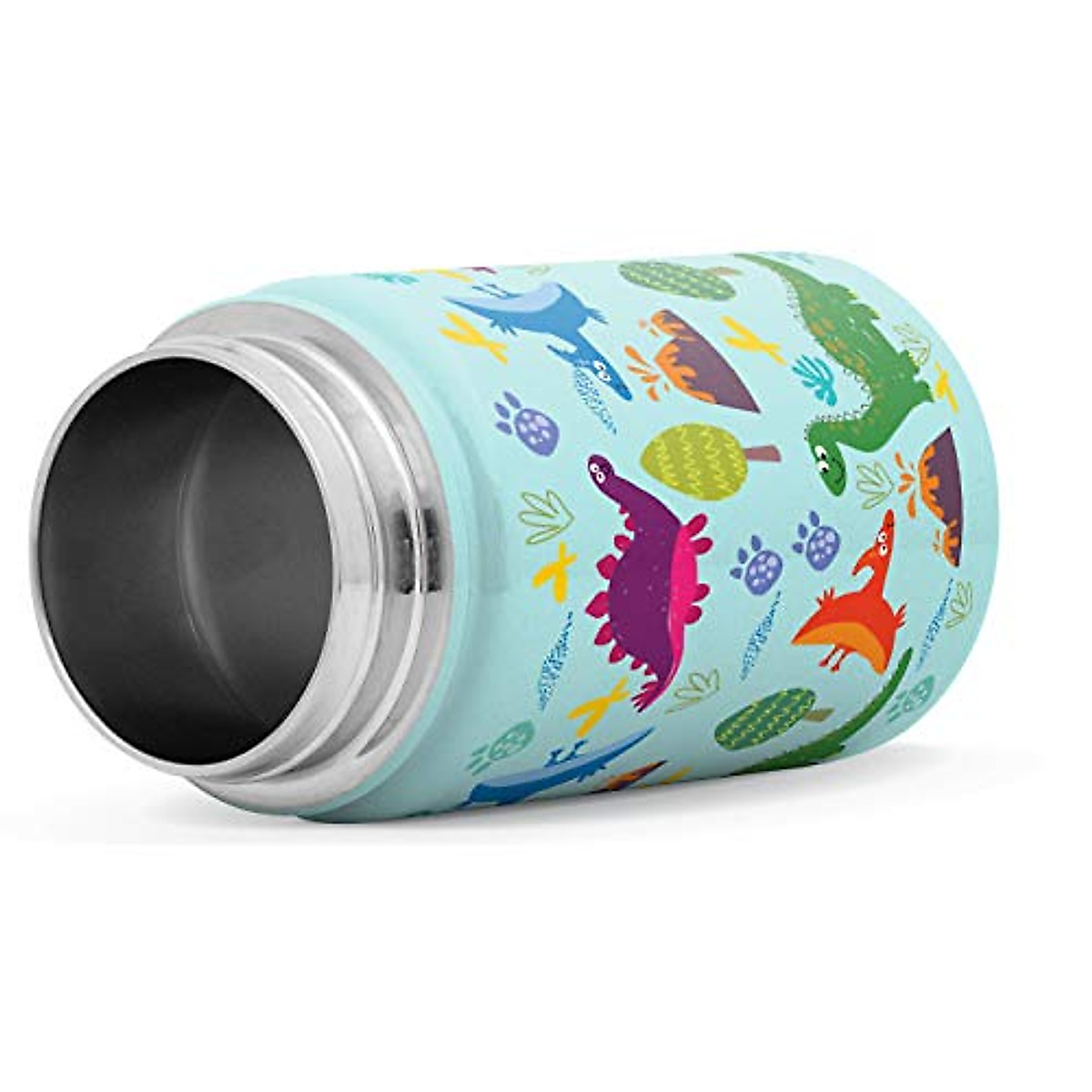 Simple Modern Kids Water Bottle with Straw Lid | Insulated Stainless Steel Reusable Tumbler for Toddlers, Girls, Boys | Summit Collection | 14oz, Blue Dino