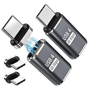Cellularize Right Angle USB C Adapter (2 Pack 1+1) USB C 90 Degree Adapter Up Down 40Gbps PD 240W Low Profile Type-C Male to Female Thunderbolt QC & Data Transfer for USB-C Devices