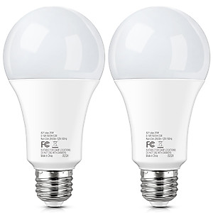 200-250 Watt Equivalent LED Light Bulb, A21 Super Bright LED Light Bulbs 25W, High Output 2800 Lumens, E26 Daylight White 5000K for Home, Office, Store, Garage, Warehouse, Garden, 2-Pack