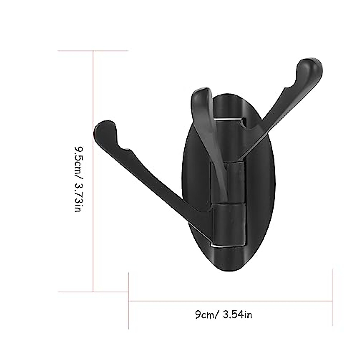 Towel Hooks Rotating Coat Hooks for Hanging with 3 Swivel Arms Wall Mounted Towel Holder Space Saving Hanger for Bathroom Kitchen Black Black Hooks