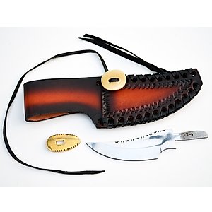 Whole Earth Supply 4.25inch Blade Blank Knife Making Knives Custom Kit with Sheath Hunting Skinning Set