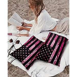 Meet 1998 Throw Pillow Covers 20x12 - Set of 2 Waterproof Pillow Cushion Cases,Camo Independence Day American Flag Patriotic Pillowcases Decorative Outdoor Pillow Cover for Sofa Couch Bedroom