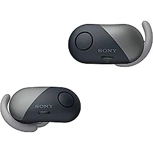 Sony True Wireless Earbuds, Bluetooth Earbuds Noise Cancelling, Sports Workout Ear Buds with Microphone, Sweatproof Sport Earphones, Extra BASS WF-SP700N/B (Black)