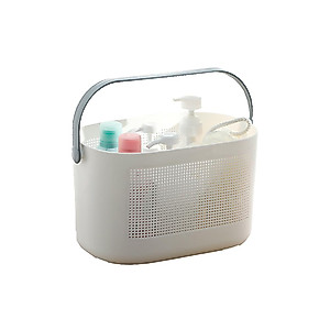 kamuavni Cleaning Supple Caddy,Plastic Shower Caddy Tote,Portable Caddy Small, Dorm Bathroom Shower Tote, Mesh Shower Caddy for College, Dorm, Bathroom, Garden, Cleaning Supplies, Gray