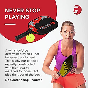 Gamma Sports Pickleball Paddles: Pickleball Rackets - Textured Fiberglass Face - Mens and Womens Pickle Ball Racquet - Indoor and Outdoor Racket: Fusion LE ~8 oz