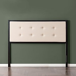ZINUS Barbara Upholstered Headboard Button Tufted Upholstery, Easy Assembly, Twin, Taupe