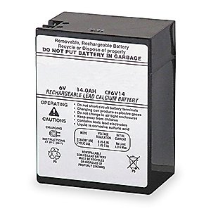 Lithonia Lighting ELB 0614 Emergency Replacement Battery, 6 Volt, Black, 5.55x4.25x2.80