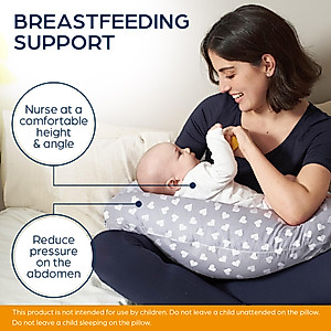 Niimo XXL Pregnancy Pillow & Baby Feeding Pillow - 2022 Double Platinum Winning Maternity Pillow, 100% Cotton Pregnancy Pillow Cover, Machine-Washable Pregnancy Body Pillow, Pregnancy Must Haves