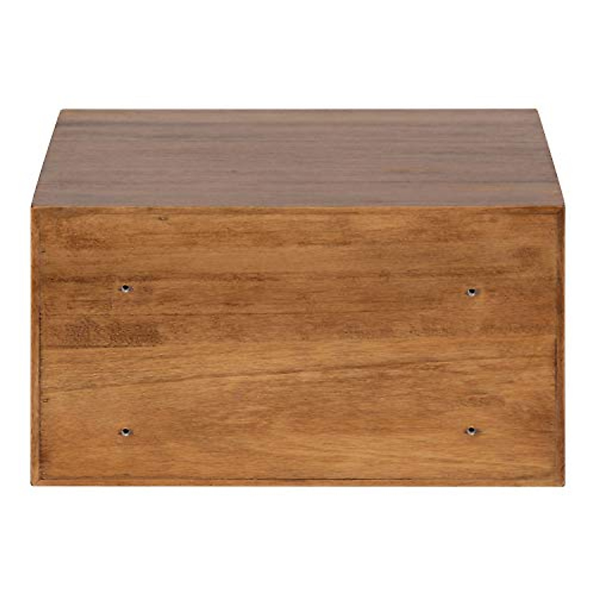 Kate and Laurel Hutton Modern Floating Shelf, 12.5 x 10 x 7, Rustic Brown, Farmhouse Floating Desk for Storage and Display