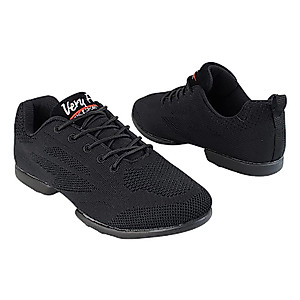 Men's Women's Dance Sneaker Practice Sheos - Very Fine Dance Shoes - VFSN020 Black Split-Sole (us_Footwear_Size_System, Adult, Women, Numeric, Medium, Numeric_12)