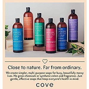 Cove Castile Soap Citrus - 1 Liter / 33.8 fl oz - Organic Argan, Jojoba, and Hemp Oils