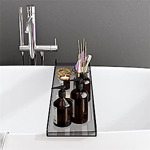 QUANJJ Gray Acrylic Rack Bathroom Bathtub Rack Bath Mobile Phone Partition Storage Tray