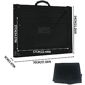 Boczif Art Portfolio Tote Bag, Art Portfolio Case 27’’ x 21’ with Nylon Shoulder Waterproof Protector, Art Storage Carrying Case for Professional Artwork Sketch Drawing Canvas Photography Poster