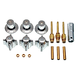 DANCO Bathtub and Shower 3-Handle Remodel/Rebuild Trim Kit for Central Brass Faucets | Knob Handle | 10L-11H, 10L-11C, 10L-13D | Chrome (39616)