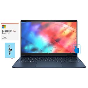 HP Elite Dragonfly Home and Business Laptop-2-in-1 (Intel i5-8265U 4-Core, 16GB RAM, 256GB SSD + 16GB Optane, Intel UHD 620, 13.3" Touch Full HD (1920x1080), Win 10 Pro) with Hub, MS 365