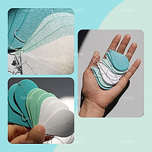 AUEAR, Raindrop Garland Blue Paper Hanging Raindrop for Decor (8 Pack)