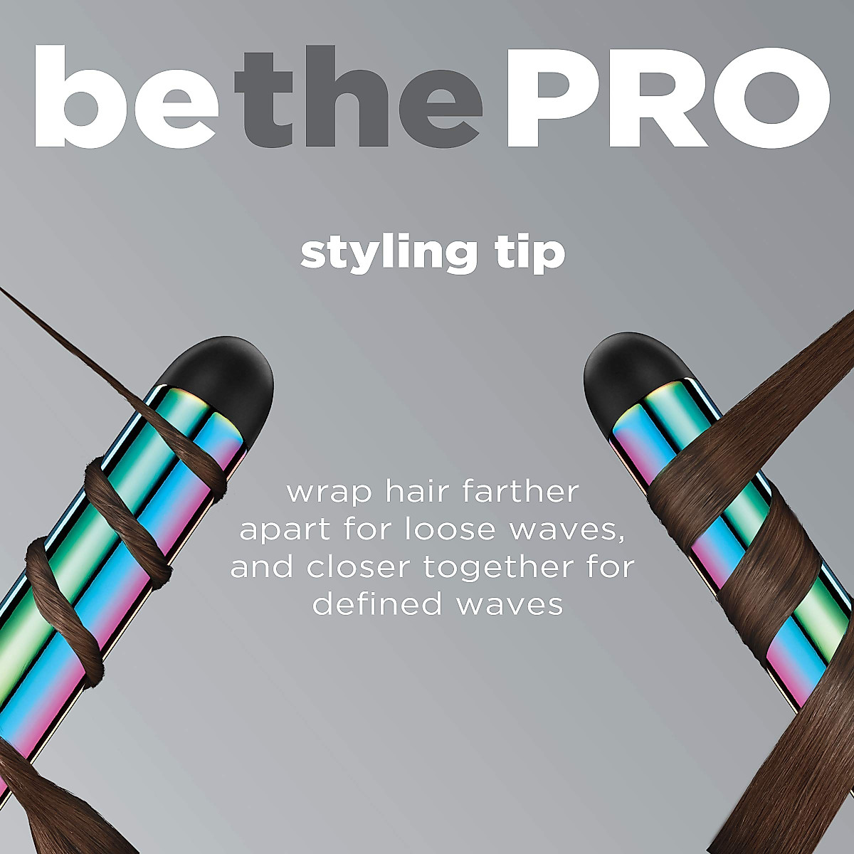 INFINITIPRO BY CONAIR Rainbow Titanium 1 1/4-inch Curling Wand, Straight wand produces flawless waves