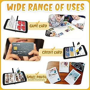 GOROMA Card Binder 4-Pockets, 400 Pockets Card Holder with 50 Removable Sleeves, Trading Card Collector Zipper Album Holder, Red