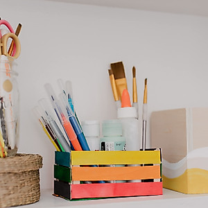 Colored Popsicle Sticks for Crafts, Large Colored Craft Sticks, Pack of 100, Each Stick 6" Long x 3/4" Wide, by Woodpeckers