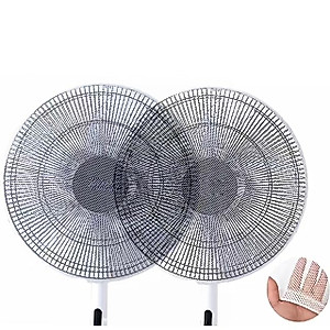 ARAWARA 2 Pks Fan Dust Cover, Fan Mesh cover, Baby Children Safe, Washable Reusable, Anti-Dust Cover, Workable for Round fan, 2 White Covers, 18 Inch