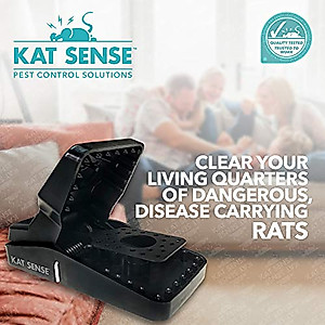 Pest Control Rat Traps for Instant Kill Results, Set of 6 Large Reusable Rodent Snap Trap for Mice ‘N Chipmunks, Big Outdoor Traps That Also Work Indoor for Home