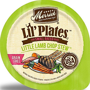 Lil' Plates Grain-Free Small Breed Wet Dog Food 8 Pack, 3.5 Oz Each, Includes: Texas Steak, Lamb Chop, Pot Pie, Surfin Turfin - Plus Fun Paw Notepad and Sticker (10 Items Total)