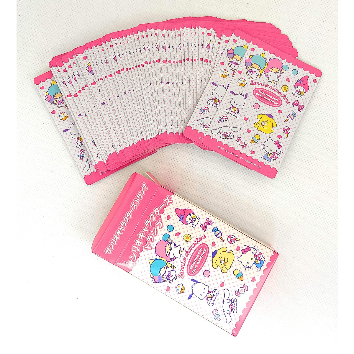 Sanrio Characters Playing Card Hello Kitty, Little Twin Stars, My Melody, Cinnamoroll, Pompompurin, Pochacco 3.5in x 2.4in x 0.7in with Paper case