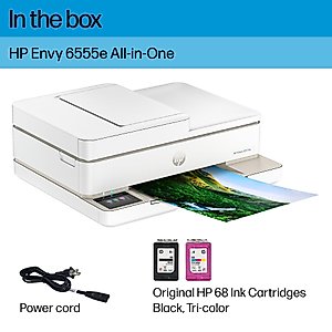 HP Envy 6555e Wireless All-in-One Color Inkjet Printer, Print, scan, Copy, Duplex Printing Best-for-Home, 3 months of Instant Ink included (714N5A)