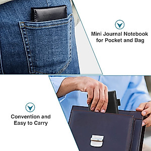 11pcs Pocket Notepad Set, Pocket Notepad Holder, Mini Memo Book Refill with 50 Lined Sheets, Metal Pen, Office & School Supplies(size:11pcs)