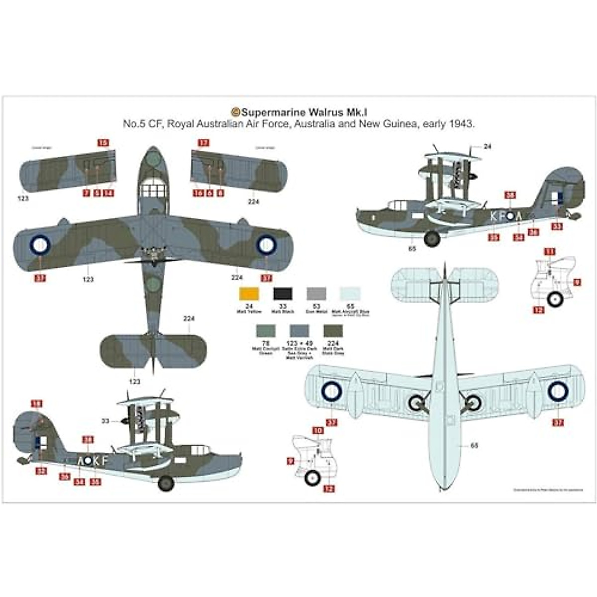 Airfix Model Airplane Kit Gift Set - A09183 Supermarine Walrus Mk.I, Plastic Plane Model Kits for Adults & Kids 14+, Skill Level 3, 1:48 Scale WW2 Military Aircraft Models - Real Aeroplane Models