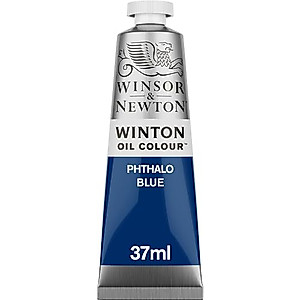 Winsor & Newton Winton Oil Color, 37ml (1.25-oz) Tube, Phthalo Blue