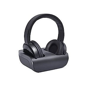 Zanchie Wireless Headphones for TV Watching with RF Transmitter & Charging Dock (Digital Optical RCA AUX), On-Ear Digital TV Headsets for Seniors, Plug n Play, up to 330ft, No Audio Delay