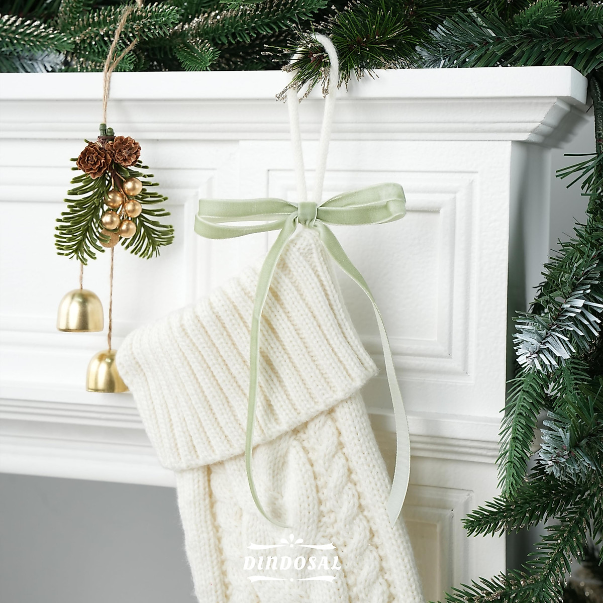 DINDOSAL Sage Green Velvet Ribbon 3/8 Inch Single Face Thin Velvet Ribbon for Gift Wrapping, Wedding, Christmas Decorations, Hair Bows, Choker, Cafts, Bouquet - 25 Yards