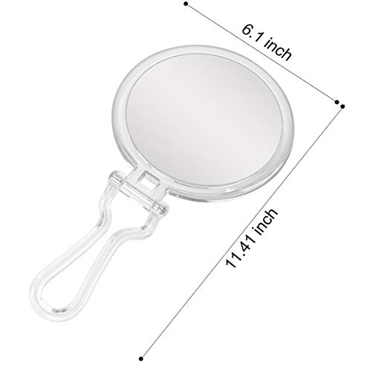 Snowflakes Double Sided Folding Handheld Mirror 1X/10x Magnification Hand held Mirror.