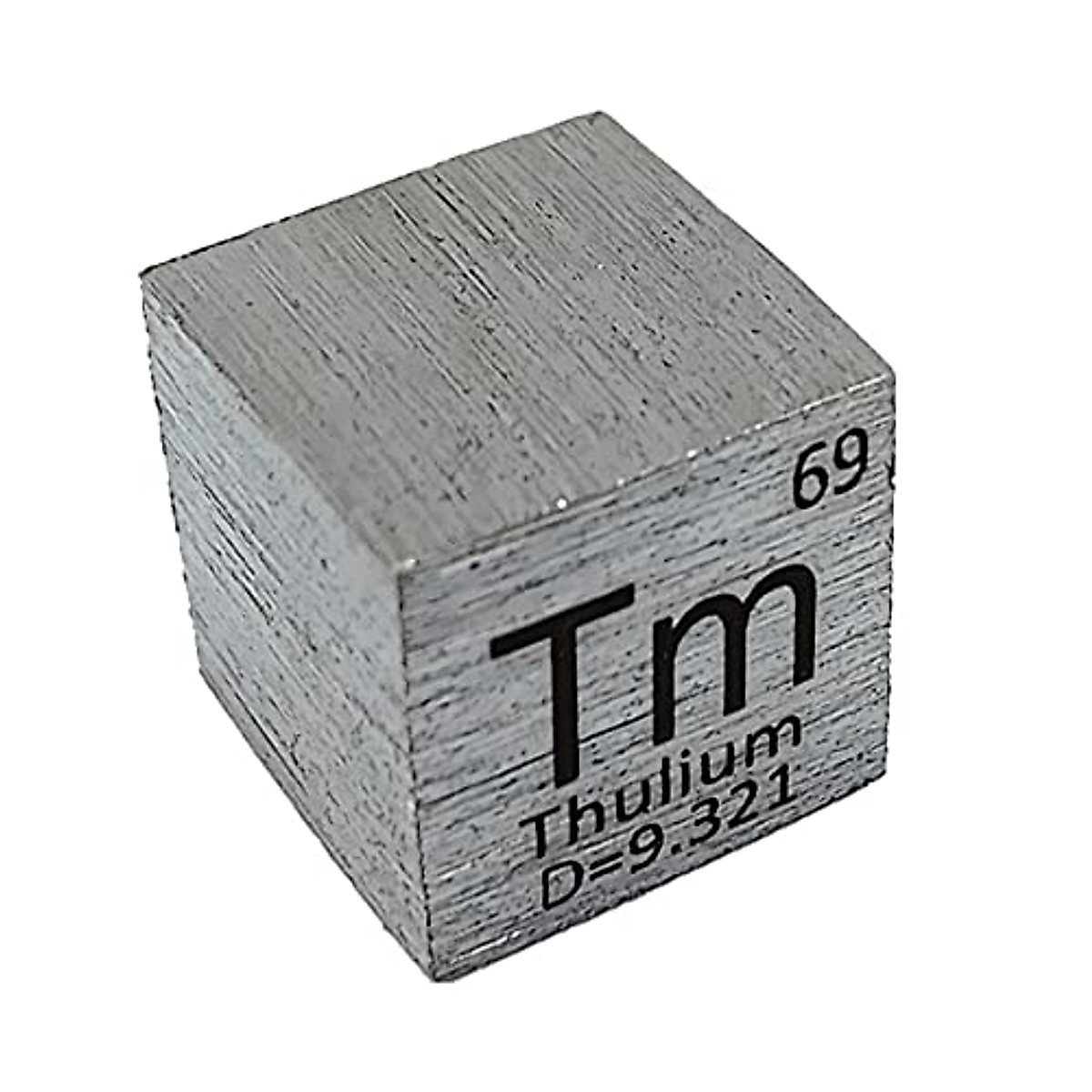 0.39" Element Cube Pure 10mm Density Cube for Element Collection Periodic Table Hunter, and More (0.39", Thulium)