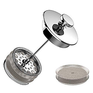 Meelio 6 Pieces French Press Replacement Filters Mesh Filters Replacement, Stainless Steel French Press Replacement Screen for 12 oz / 350 ml / 1 Cup French Press Coffee Makers and Tea Machines