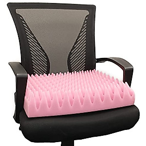 Vakly Convoluted Foam Egg Crate Seat Cushion 4 Inch Thick [18''x16''x4''] for Added Padding and Comfort on a Wheelchair or Office Chair (3)