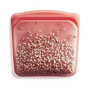 Stasher Reusable Silicone Storage Bag, Food Storage Container, Microwave and Dishwasher Safe, Leak-free, Sandwich, Red