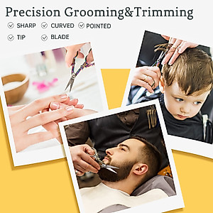 Glexal Small Embroidery Scissors with Cover -Cute and Comfortable handles with Sturdy and Sharp Tips for Precise Cutting, Perfect Size for Keeping in Your Sewing and Craft Supplies Kit