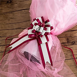 Egurs 20 Pieces 2 Inch Pull Bow with Ribbon Pull Bows for Gift Wrapping Christmas Wedding Birthday Party Present Baskets Car Decorations Gold 20pcs