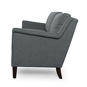 Christopher Knight Home Dupont 3 Seater Sofa, Charcoal + Espresso