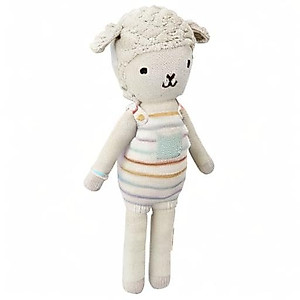 cuddle + kind Avery The Lamb Little 13" Hand-Knit Doll – 1 Doll = 10 Meals, Fair Trade, Heirloom Quality, Handcrafted in Peru, 100% Cotton Yarn